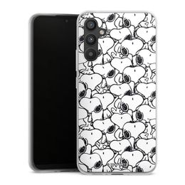 DeinDesign Galaxy A34 5G Handy Silikon H&uuml;lle Case transparent Handyh&uuml;lle Peanuts Snoopy Muster Silikon Case