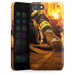 DeinDesign iPhone SE (2020) Handy Premium Case Smartphone Handyh&uuml;lle Schutzh&uuml;lle gl&auml;nzend Life Saver Fire Fighters Fire Fighter Premium Case