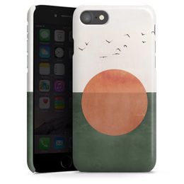 DeinDesign iPhone SE (2020) Handy Premium Case Smartphone Handyh&uuml;lle Schutzh&uuml;lle gl&auml;nzend Sunset Bird Sunshine Premium Case