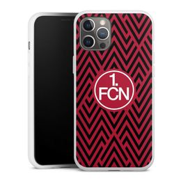 DeinDesign iPhone 12 Pro Max Handy Silikon H&uuml;lle Case wei&szlig; Handyh&uuml;lle 1. Fc N&uuml;rnberg Bundesliga 1. Fcn Silikon Case