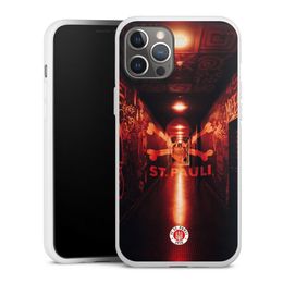 DeinDesign iPhone 12 Pro Max Handy Silikon H&uuml;lle Case wei&szlig; Handyh&uuml;lle Official Licensed Product Fc St. Pauli Silikon Case