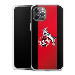 DeinDesign iPhone 12 Pro Max Handy Silikon H&uuml;lle Case wei&szlig; Handyh&uuml;lle Official Licensed Product Billy Goat Hennes 1. Fc K&ouml;ln Silikon Case