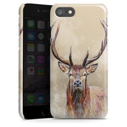 DeinDesign iPhone SE (2020) Handy Premium Case Smartphone Handyh&uuml;lle Schutzh&uuml;lle gl&auml;nzend Deer Reindeer Animal Look Premium Case