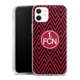 DeinDesign iPhone 12 Handy Silikon H&uuml;lle Case transparent Handyh&uuml;lle 1. Fc N&uuml;rnberg Bundesliga 1. Fcn Silikon Case