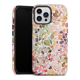 DeinDesign iPhone 13 Pro Max Handy Panzer Handyh&uuml;lle robuste Outdoor H&uuml;lle Schutzh&uuml;lle matt Eukalyptus Muster Pattern Tough Case