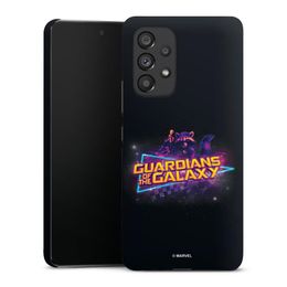 DeinDesign Galaxy A53 5G Handy Premium Case Smartphone Handyh&uuml;lle Schutzh&uuml;lle gl&auml;nzend Guardians Of The Galaxy Marvel Logo Premium Case