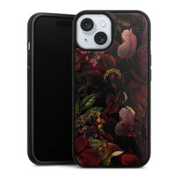DeinDesign iPhone 15 Handy Gallery Case Handyh&uuml;lle 9H Geh&auml;rtetes Glas R&uuml;ckseite H&uuml;lle Flowers Meadow Utart Gallery Case