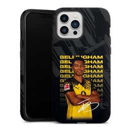 DeinDesign iPhone 13 Pro Max Handy Panzer Handyh&uuml;lle robuste Outdoor H&uuml;lle Schutzh&uuml;lle matt Borussia Dortmund Jobe Bellingham Bvb Tough Case