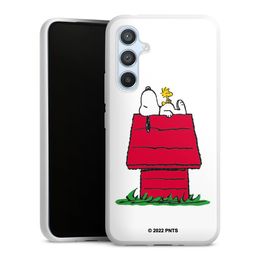 DeinDesign Galaxy A54 5G Handy Silikon H&uuml;lle Case wei&szlig; Handyh&uuml;lle Snoopy Peanuts Official Licensed Product Silikon Case