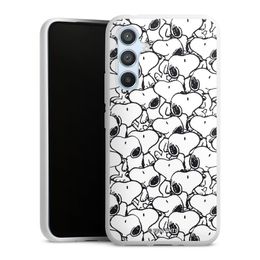 DeinDesign Galaxy A54 5G Handy Silikon H&uuml;lle Case wei&szlig; Handyh&uuml;lle Peanuts Snoopy Muster Silikon Case