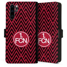 DeinDesign Huawei P30 Pro Handy Klapph&uuml;lle Handyh&uuml;lle aus Kunst Leder schwarz Flip Case 1. Fcn Bundesliga 1. Fc N&uuml;rnberg Sideflip mit langer Lasche