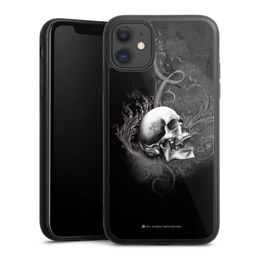 DeinDesign iPhone 11 Handy Gallery Case Handyh&uuml;lle 9H Geh&auml;rtetes Glas R&uuml;ckseite H&uuml;lle Gothic Skull Skulls Gallery Case