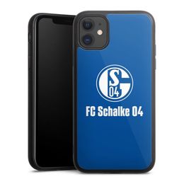 DeinDesign iPhone 11 Handy Gallery Case Handyh&uuml;lle 9H Geh&auml;rtetes Glas R&uuml;ckseite H&uuml;lle Fc Schalke 04 Logo Official Licensed Product Gallery Case