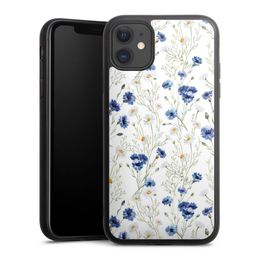 DeinDesign iPhone 11 Handy Gallery Case Handyh&uuml;lle 9H Geh&auml;rtetes Glas R&uuml;ckseite H&uuml;lle Flower Muster Flowers Gallery Case