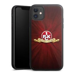 DeinDesign iPhone 11 Handy Gallery Case Handyh&uuml;lle 9H Geh&auml;rtetes Glas R&uuml;ckseite H&uuml;lle Logo 1. Fc Kaiserslautern Official Licensed Product Gallery Case