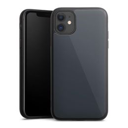 DeinDesign iPhone 11 Handy Gallery Case Handyh&uuml;lle 9H Geh&auml;rtetes Glas R&uuml;ckseite H&uuml;lle Unicoloured Grey Anthracite Gallery Case