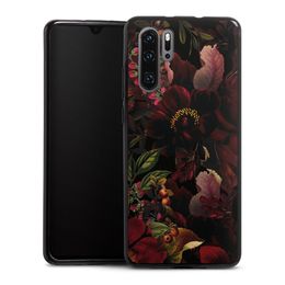 DeinDesign Huawei P30 Pro Handy Silikon H&uuml;lle Case schwarz Handyh&uuml;lle Flowers Meadow Utart