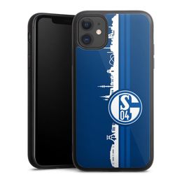 DeinDesign iPhone 11 Handy Gallery Case Handyh&uuml;lle 9H Geh&auml;rtetes Glas R&uuml;ckseite H&uuml;lle Official Licensed Product Skyline Fc Schalke 04 Gallery Case