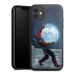 DeinDesign iPhone 11 Handy Gallery Case Handyh&uuml;lle 9H Geh&auml;rtetes Glas R&uuml;ckseite H&uuml;lle Deadpool Moon Marvel Gallery Case