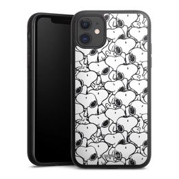 DeinDesign iPhone 11 Handy Gallery Case Handyh&uuml;lle 9H Geh&auml;rtetes Glas R&uuml;ckseite H&uuml;lle Muster Peanuts Snoopy Gallery Case