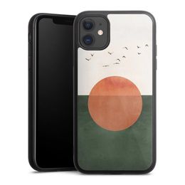 DeinDesign iPhone 11 Handy Gallery Case Handyh&uuml;lle 9H Geh&auml;rtetes Glas R&uuml;ckseite H&uuml;lle Sunshine Bird Sunset Gallery Case