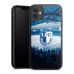 DeinDesign iPhone 11 Handy Gallery Case Handyh&uuml;lle 9H Geh&auml;rtetes Glas R&uuml;ckseite H&uuml;lle 1. Fc Magdeburg Stadium 1. Fcm Gallery Case