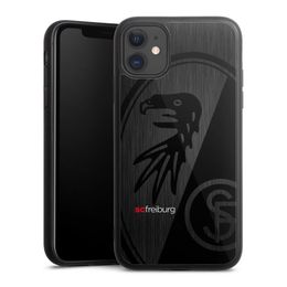 DeinDesign iPhone 11 Handy Gallery Case Handyh&uuml;lle 9H Geh&auml;rtetes Glas R&uuml;ckseite H&uuml;lle Sc Freiburg Official Licensed Product Metallic Look Gallery Case