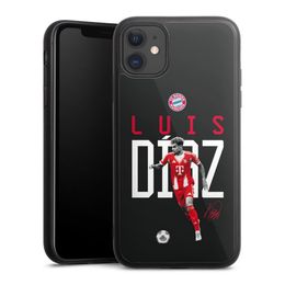 DeinDesign iPhone 11 Handy Gallery Case Handyh&uuml;lle 9H Geh&auml;rtetes Glas R&uuml;ckseite H&uuml;lle Official Licensed Product Luis Diaz Fc Bayern M&uuml;nchen Gallery Case