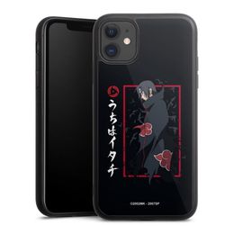 DeinDesign iPhone 11 Handy Gallery Case Handyh&uuml;lle 9H Geh&auml;rtetes Glas R&uuml;ckseite H&uuml;lle Itachi Uchiha Official Licensed Product Naruto Shippuden Gallery Case