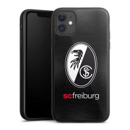 DeinDesign iPhone 11 Handy Gallery Case Handyh&uuml;lle 9H Geh&auml;rtetes Glas R&uuml;ckseite H&uuml;lle Scratch Sc Freiburg Official Licensed Product Gallery Case