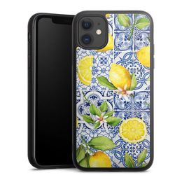 DeinDesign iPhone 11 Handy Gallery Case Handyh&uuml;lle 9H Geh&auml;rtetes Glas R&uuml;ckseite H&uuml;lle Muster Lemon Greece Gallery Case