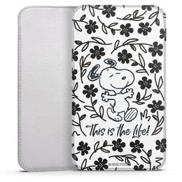 DeinDesign iPhone 16 Pro Max Handy H&uuml;lle Tasche Sleeve Socke Schutzh&uuml;lle Peanuts Flowers Snoopy Sleeve