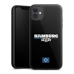 DeinDesign iPhone 11 Handy Gallery Case Handyh&uuml;lle 9H Geh&auml;rtetes Glas R&uuml;ckseite H&uuml;lle Hsv Official Licensed Product Hamburg Gallery Case