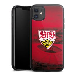 DeinDesign iPhone 11 Handy Gallery Case Handyh&uuml;lle 9H Geh&auml;rtetes Glas R&uuml;ckseite H&uuml;lle Vfb Stuttgart Official Licensed Product Stadium Gallery Case