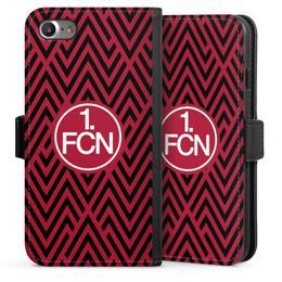 DeinDesign iPhone SE (2020) Handy Klapph&uuml;lle Handyh&uuml;lle aus Kunst Leder schwarz Flip Case Bundesliga 1. Fc N&uuml;rnberg 1. Fcn Sideflip mit Lasche