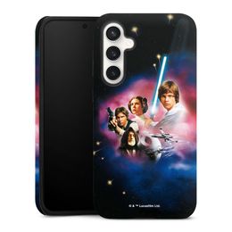 DeinDesign Galaxy S23 FE Handy Panzer Handyh&uuml;lle robuste Outdoor H&uuml;lle Schutzh&uuml;lle gl&auml;nzend Star Wars Lightsaber Merchandise Tough Case