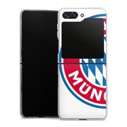 DeinDesign Galaxy Z Flip 5 Handy Hard Case Schutzh&uuml;lle transparent Smartphone Handy H&uuml;lle Logo Fcb Fc Bayern M&uuml;nchen Hard Case