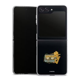 DeinDesign Galaxy Z Flip 5 Handy Hard Case Schutzh&uuml;lle transparent Smartphone Handy H&uuml;lle Marvel Groot Guardians Of The Galaxy Hard Case