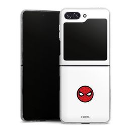 DeinDesign Galaxy Z Flip 5 Handy Hard Case Schutzh&uuml;lle transparent Smartphone Handy H&uuml;lle Marvel Merchandise Spiderman Hard Case
