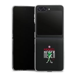 DeinDesign Galaxy Z Flip 5 Handy Hard Case Schutzh&uuml;lle transparent Smartphone Handy H&uuml;lle Fc Bayern M&uuml;nchen Manuel Neuer Official Licensed Product Hard Case