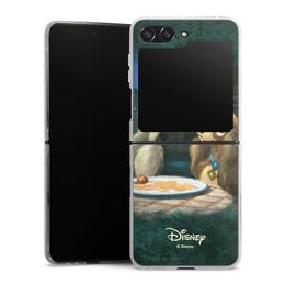DeinDesign Galaxy Z Flip 5 Handy Hard Case Schutzh&uuml;lle transparent Smartphone Handy H&uuml;lle Official Licensed Product Lady And The Tramp Disney Hard Case