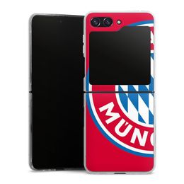 DeinDesign Galaxy Z Flip 5 Handy Hard Case Schutzh&uuml;lle transparent Smartphone Handy H&uuml;lle Fc Bayern M&uuml;nchen Fcb Official Licensed Product Hard Case