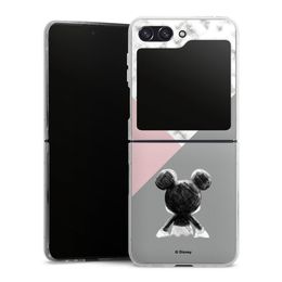 DeinDesign Galaxy Z Flip 5 Handy Hard Case Schutzh&uuml;lle transparent Smartphone Handy H&uuml;lle Marble Disney Mickey Mouse Hard Case