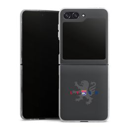 DeinDesign Galaxy Z Flip 5 Handy Hard Case Schutzh&uuml;lle transparent Smartphone Handy H&uuml;lle Olympique Lyon Olympique Lyonnais Ol Hard Case