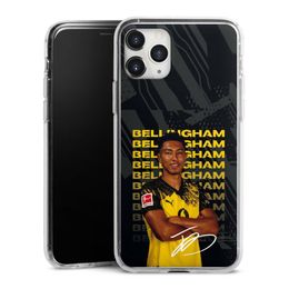 DeinDesign iPhone 11 Pro Max Handy Silikon H&uuml;lle Case transparent Handyh&uuml;lle Borussia Dortmund Jobe Bellingham Bvb Silikon Case
