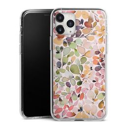 DeinDesign iPhone 11 Pro Max Handy Silikon H&uuml;lle Case transparent Handyh&uuml;lle Muster Eukalyptus Pattern Silikon Case