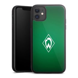 DeinDesign iPhone 11 Handy Gallery Case Handyh&uuml;lle 9H Geh&auml;rtetes Glas R&uuml;ckseite H&uuml;lle Logo Sv Werder Bremen Merchandise Gallery Case