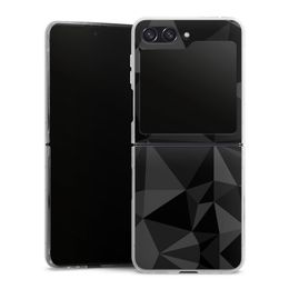 DeinDesign Galaxy Z Flip 5 Handy Hard Case Schutzh&uuml;lle transparent Smartphone Handy H&uuml;lle Muster Geometric Abstract Hard Case