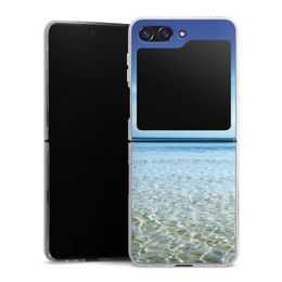 DeinDesign Galaxy Z Flip 5 Handy Hard Case Schutzh&uuml;lle transparent Smartphone Handy H&uuml;lle Sky Ocean Urlaub Hard Case