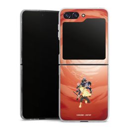 DeinDesign Galaxy Z Flip 5 Handy Hard Case Schutzh&uuml;lle transparent Smartphone Handy H&uuml;lle Sasuke Sakura Naruto Shippuden Hard Case